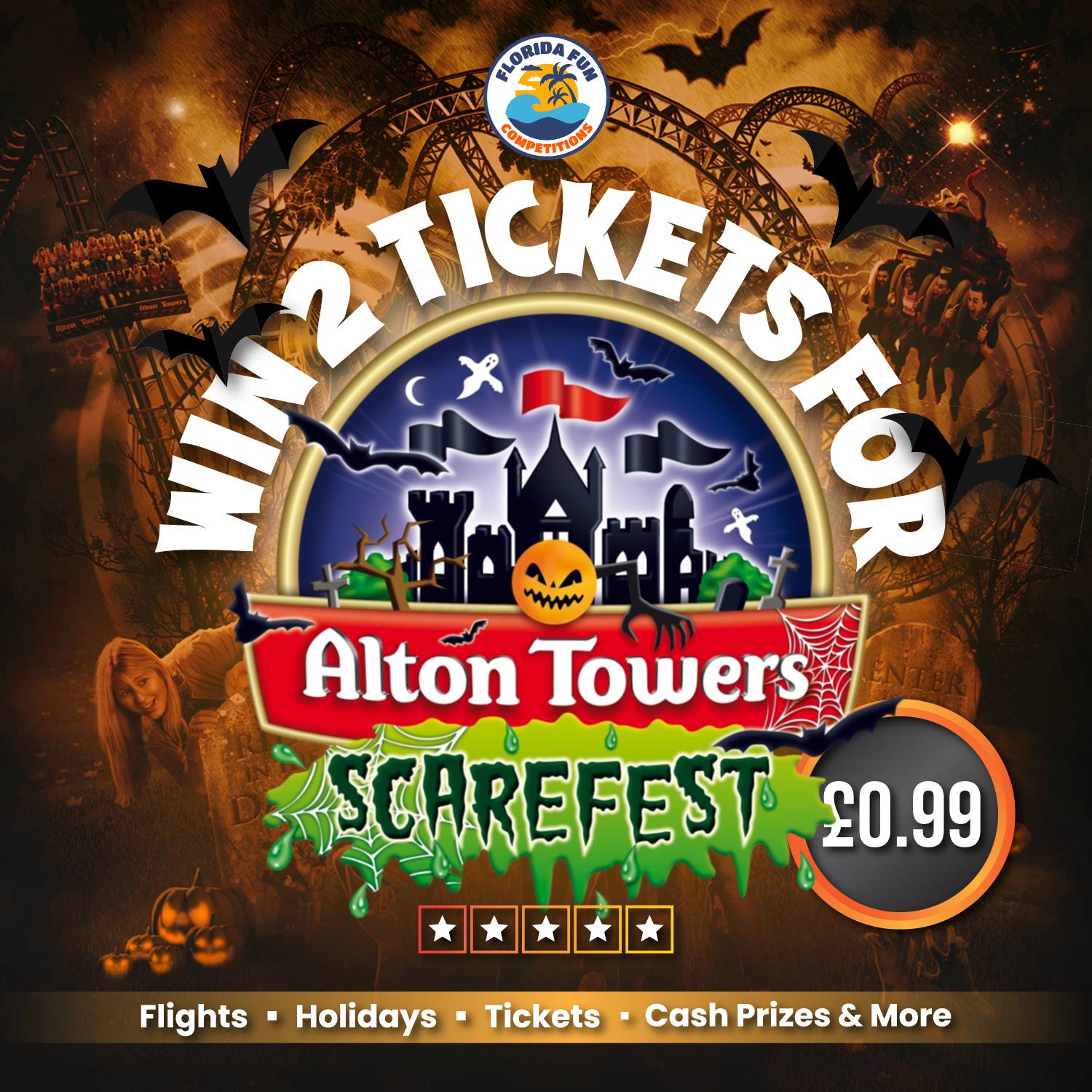 Alton Towers Scarefest Tickets - FFC Competitions